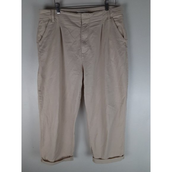 Mango | Pants & Jumpsuits | Mng Mango Cream Beige High Rise Wide Leg ...